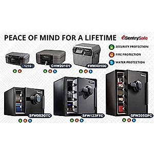 SentrySafe Fireproof and Waterproof Safe Box with Key Lock, File Safe with Carrying Handle for Documents, 0.66 Cubic Feet, 14.1 x 16.6 x 13.8 Inches, FHW40100