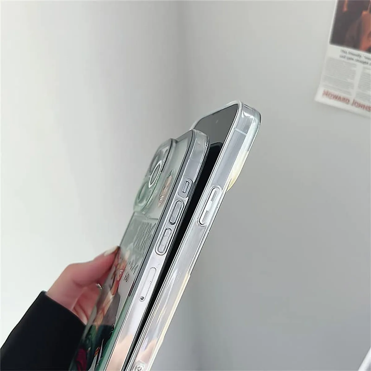 Cool Japan Anime Case Clear Cartoon Compatible with for iPhone XR Pattern Back Soft Silicone Clear TPU with Anime Keychain Case for Teen Boys and Girls Women(XR Yellow)