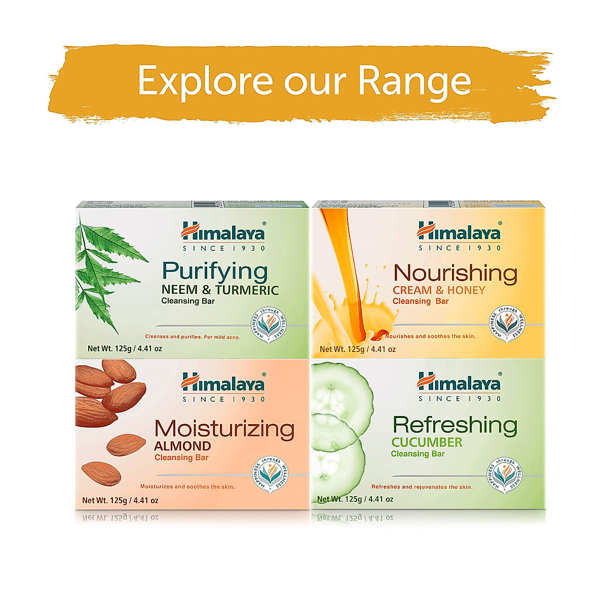 Himalaya Nourishing Cream & Honey Cleansing Bar, Face and Body Soap for Soft Skin, 4.41 oz, 6 Pack