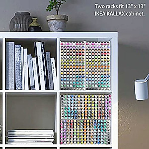 SANFURNEY Art Marker Storage Rack for 120 Markers, Watercolour Brushes Pens Color Pencils Organizer Holder for Desk