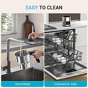 Livatro Electric Milk Frother,14-in-1 Milk Frother and Steamer | Dual Cups(20.3oz&13.5oz) | Memory Function | Automatic Hot&Cold Foam Maker and Milk Warmer for Coffee,Latte,Cappuccino,Hot Chocolate