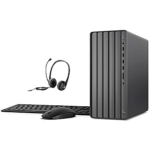 HP 2022 Newest Envy Desktop, Intel Core i7-11700F, NVIDIA GeForce GTX 1660 Super, 32GB RAM, 2TB PCIe SSD + 4TB HDD, Wi-Fi 6, USB Type-C, HDMI, DVI, Headset Included, Windows 11 Home, Grey