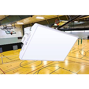 LeadLumens 4Pack 2ft 265w LED High Bay Shop Light,Dim 0-10V, 37100Lm-120277V- 5000K LED Shop Lights, Industrial Grade High Bays (2FT-265W/4Pack), White