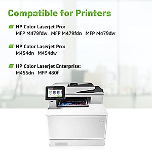 414X Toner Cartridges 4 Pack Compatible Replacement for HP 414X 414A for HP Color Pro MFP M479fdw M454dw Enterprise M455dn MFP M480f Printer (Black Cyan Yellow Magenta)