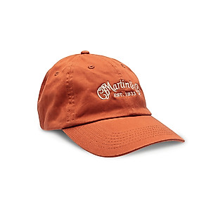 MARTIN Guitar Everyday Hat, Texas-Orange Cap, Adjustable Unisex Baseball Hat for Men and Women