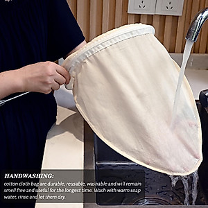 WMKGG Ultra Fine Mesh Milk Bag Strainer, 3-Pack Reusable Cheesecloth Nut Milk Bag with Stainless Steel Handle Frame for Filter NutMilk, Coffee, Milk, Butter, Juices and Fresh Cheese (Large Size)