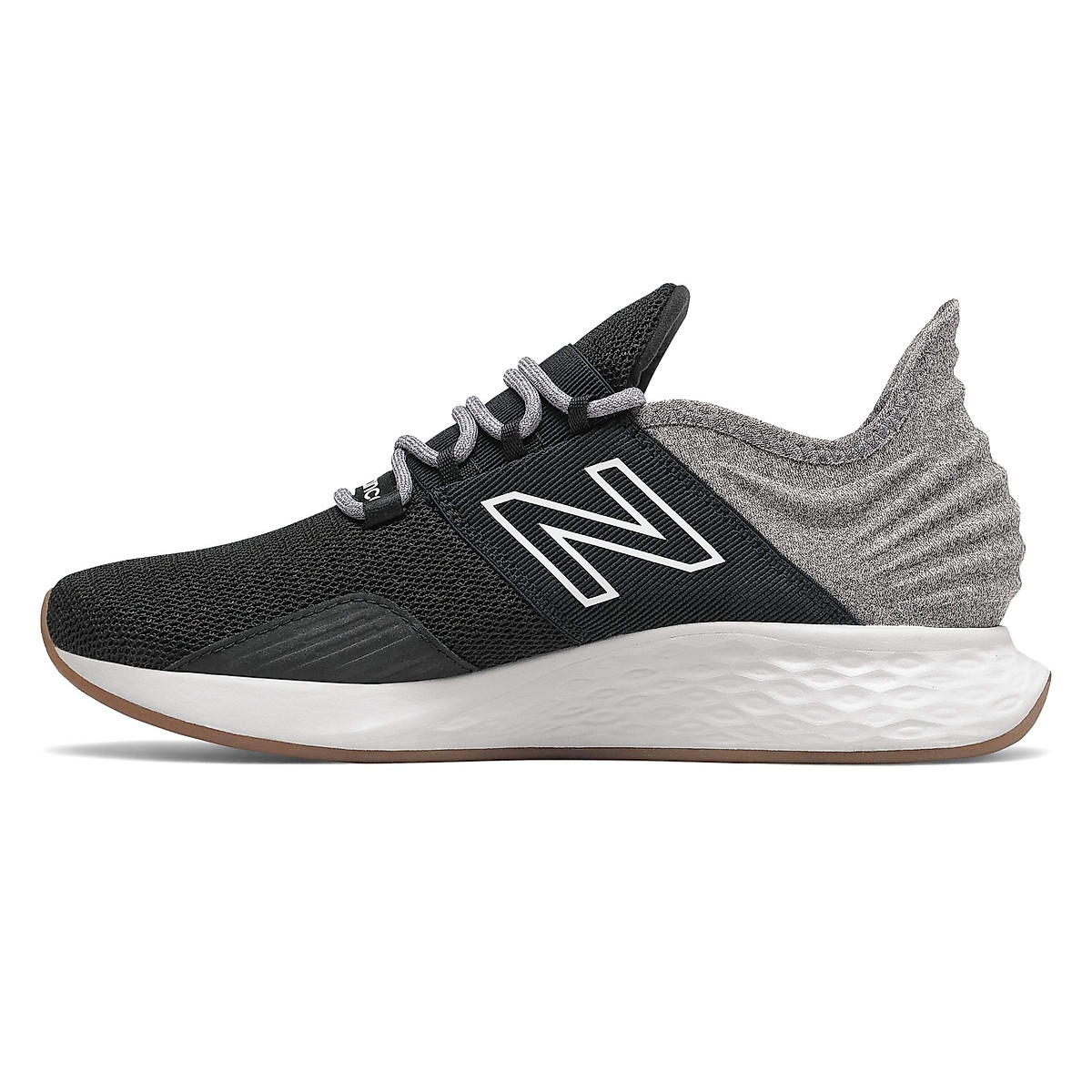 New Balance Women's Fresh Foam Roav V1 Sneaker, Black/Light Aluminum, 6.5 W US