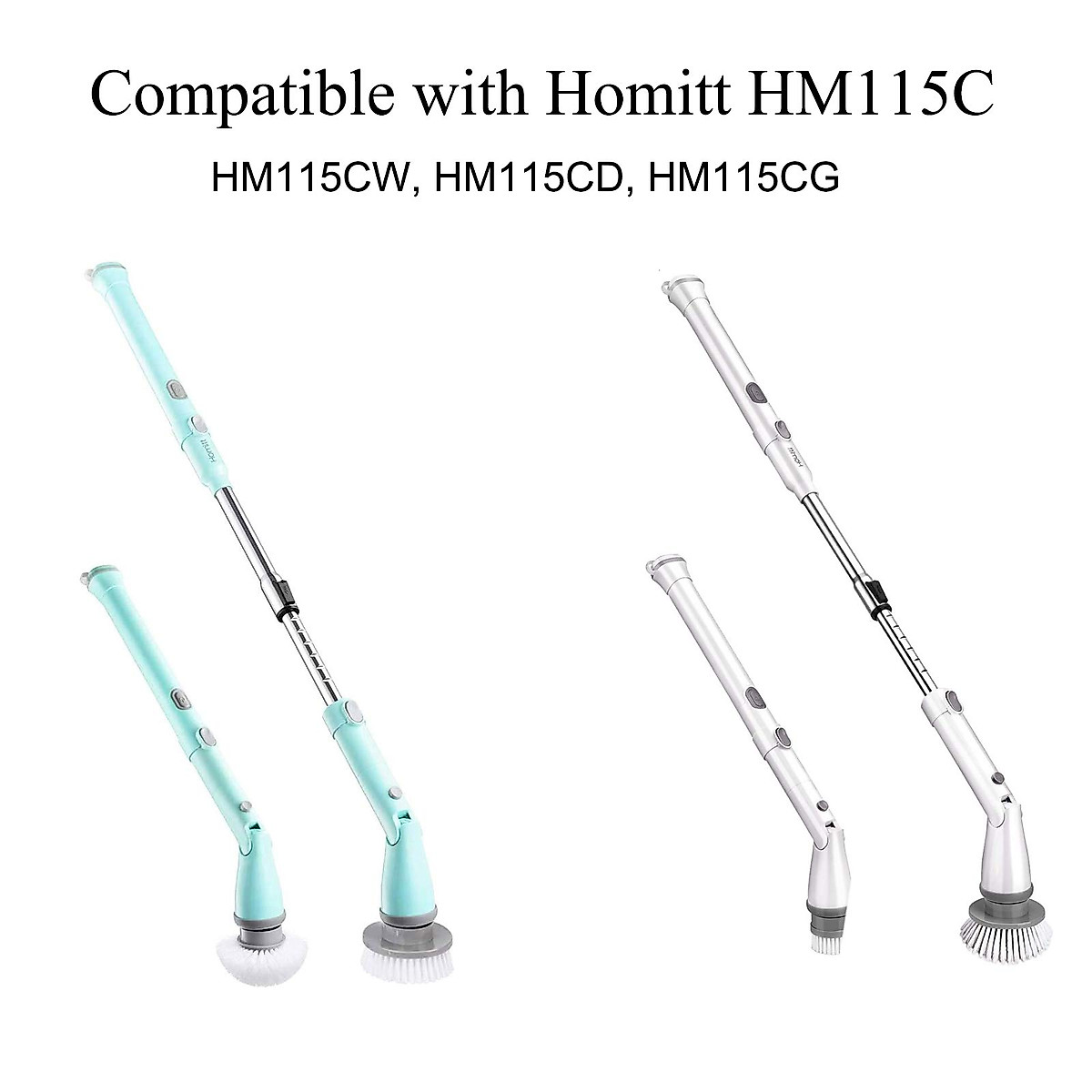 WUKUR Charger for Homitt Electric Spin Scrubber, AC Adapter for Homitt Scrubber HM115C, HM115CW, HM115CD,HM115CG HM204C and More, Replacement Homitt Charger 2 Prong Adapter