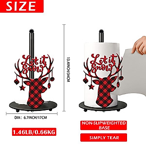 Christmas Paper Towel Holder, Christmas Bathroom Decor, Christmas Kitchen Decor Accessories Paper Towel Holder Stand, Metal Christmas Decorations for Kitchen, Large Towel Stand for Countertop