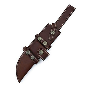13" long custom handmade leather sheath for 8"—9" cutting blade knife