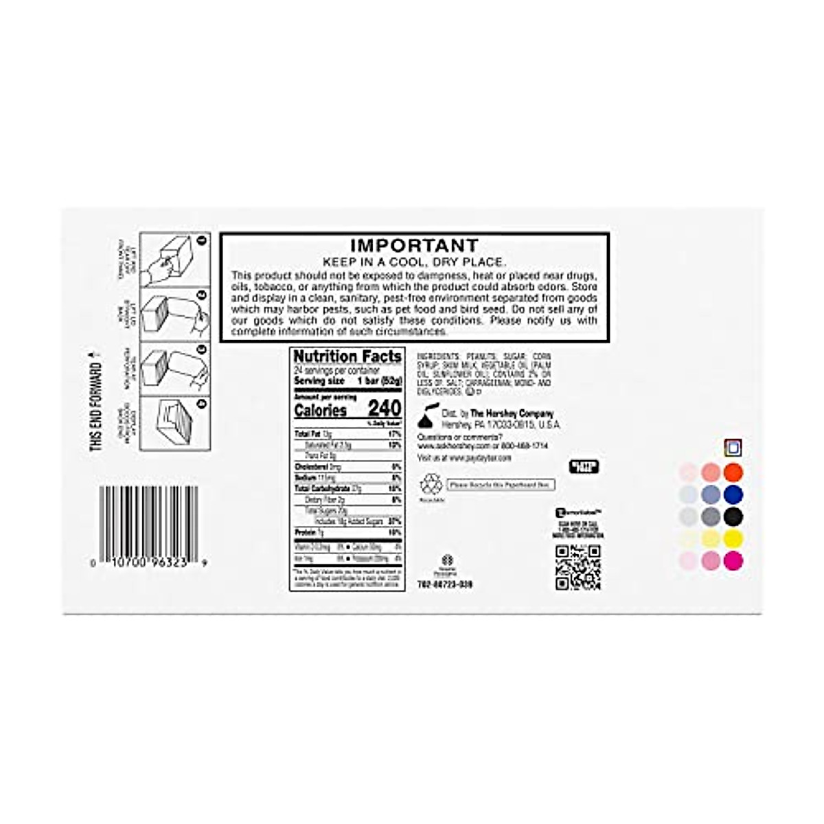 PAYDAY Peanut Caramel Movie Snack, Bulk, Individually Wrapped Candy Bars, 1.85 oz (24 Count)