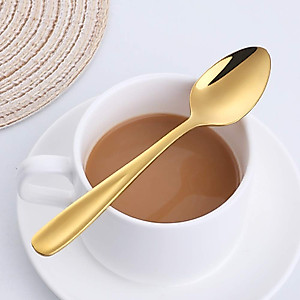 Buyer Star Demitasse Espresso Spoons, 8 Pieces Mini Coffee Spoon,18/10 Stainless Steel Heavy Duty Tea Spoons Set of 8, 5.5 Inch