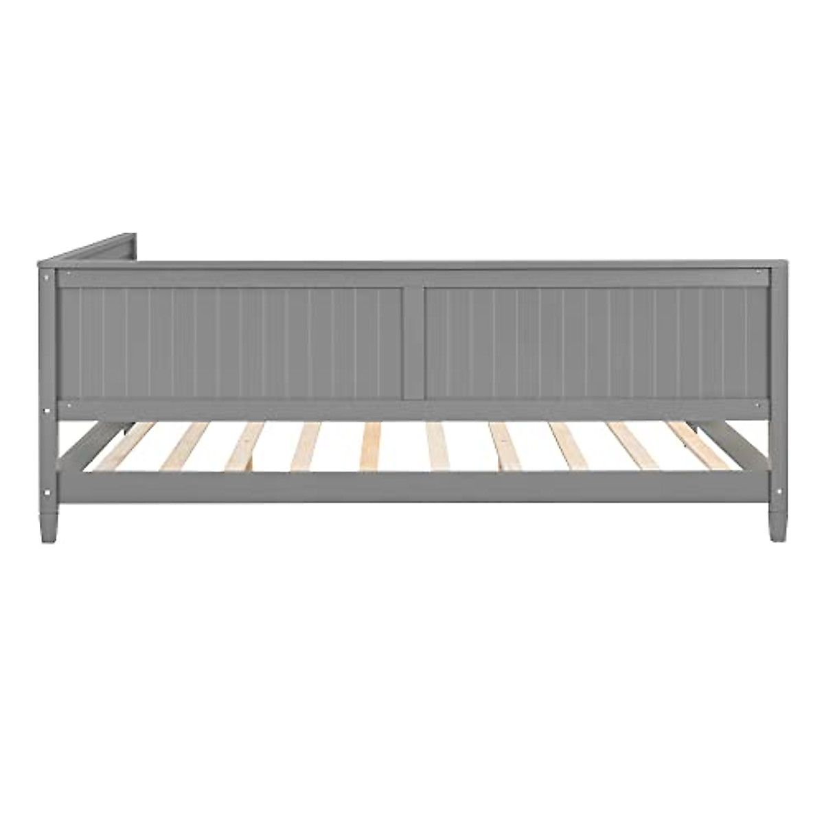 Full Size Daybed Wood Sofa Bed, LostCat Sofa Bed Frame with Wood Slat Support Solid Wood Full Size Daybed Wood Day Bed Frame for Adults Bedroom Living Room, No Box Spring Required, Gray