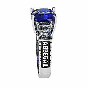 A2Z CUSTOM JEWELRY Fully Personalized Girl Class Ring For High School College University Graduation Ceremony Sterling Silver Ring