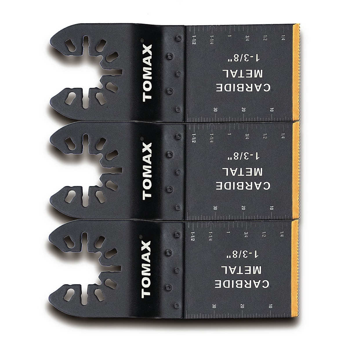 3 PCS Carbide Teeth Oscillating Multitool Quick Release Oscillating Saw Blades Fits Fein Multimaster, Porter Cable, Black&Decker, Bosch Craftsman, Ridgid, Makita, Milwaukee, Dewalt, and More