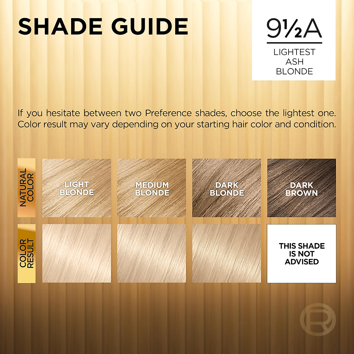 L'Oreal Paris Superior Preference Fade-Defying + Shine Permanent Hair Color, 9.5A Lightest Ash Blonde, Pack of 1, Hair Dye