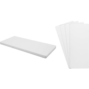 (100) 12" Record Divider Cards - Lesser Cut Narrow - White, Economical 20mil - 6" x 13 1/2" - #12NS13NWH20