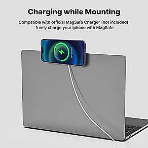 ULANZI MK-01 Continuity Camera Mount for MacBook, iPhone Camera Mount Compatible with MagSafe for iPhone 14/13/12, Magnetic Phone Webcam Mount with Desk View Support iOS 16 + & MacOS Ventura