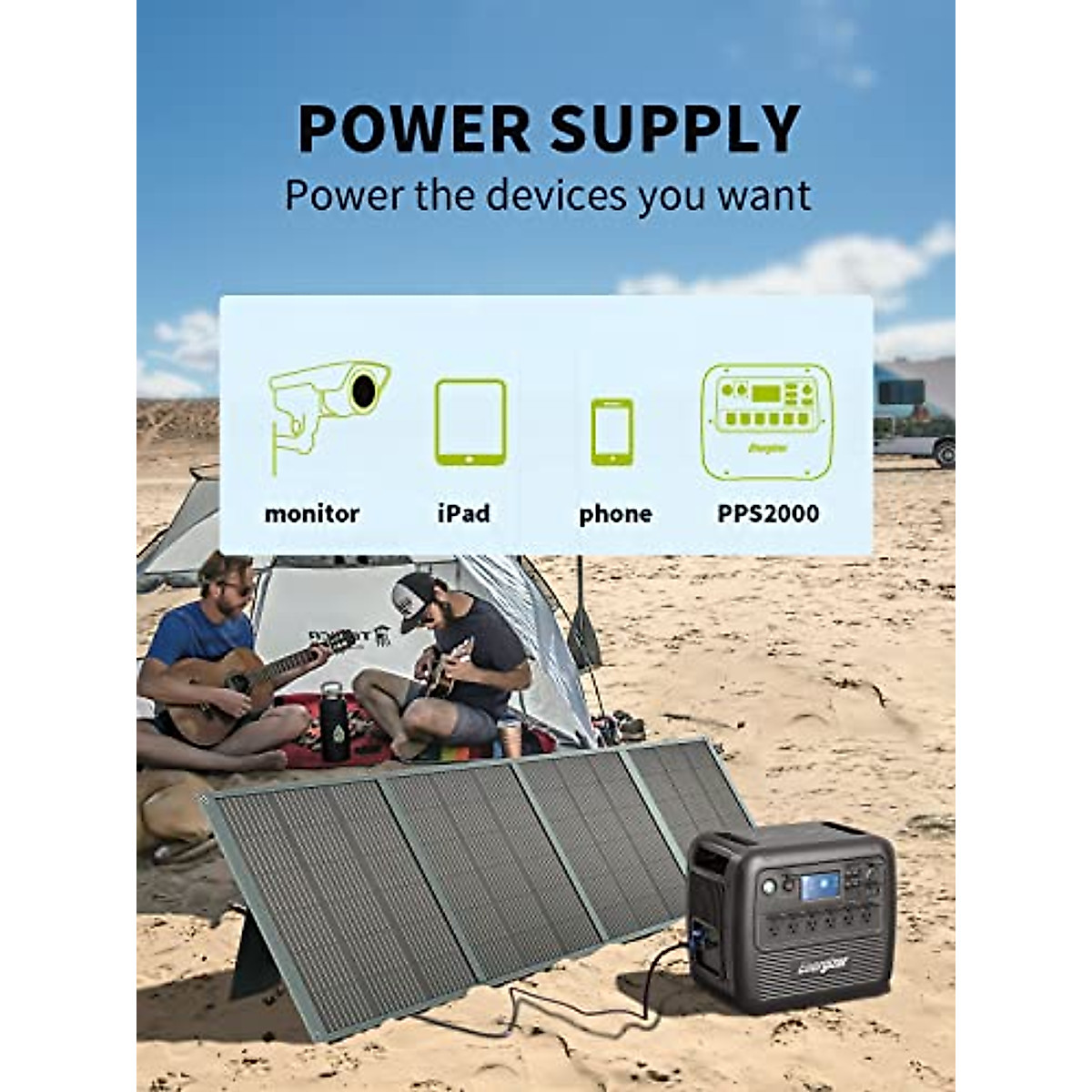 POWERWIN PWS220 220watt Foldable Solar Panel, Complete with Adjustable Kickstand, Waterproof Ip65 & Durable for Off The Grid Living