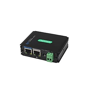 LINOVISION Industrial Gigabit POE+ Splitter with DC12V/DC24V/ POE 24V Output, Wide Voltage Input, IEEE802.3af/at POE to DC Power Supply for Security Cameras, Access Control Systems