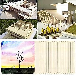 TKOnline 25Pcs 6 x 6 Inches Unfinished Basswood Sheets for Crafts, Wood Squares for DIY Craft Projects, Square Plywood Sheets for Wood Burning, Laser Cutting, Painting,School Projects, Decoration