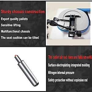 SFKLYU Adjustable Dental Medical Chair Dentist Doctor's Stool Ergonomic Dentist Chair with Backrest PU Leather,Light Blue,A