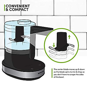 Elite Gourmet EMC4423 Maxi-Matic Patented Electric HoverChop Vegetable Food Prep Processor Chopper, Up/Down Chopping Motion, Chop, Grind, Emulsify, Puree, Mince, Touch Screen Keypad