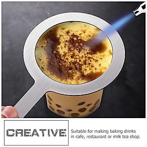 Cabilock Cup Cover 4pcs Scald- proof Baking Cup Ring Milk Coffee Cup Rim Milk Tea Cup Gasket with Handle for Home Cafe House Milk Tea Shop Metal Cup