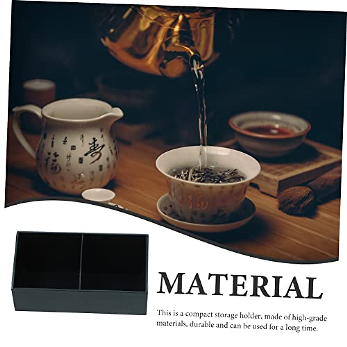 RUNROTOO Toiletry Containers Desktop Storage Box Makeup Organizer Box Tea Bag Organizer Coffee Bar Accessories Organizer Coffee Cup Holder Countertop Makeup Organizer Sugar Packet Organizer