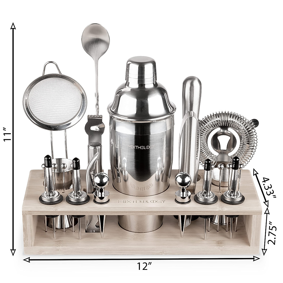 Mixology Bartender kit | 31 Piece Professional Bartender Set by Mixthology - bar Tools, Accessories, and bar Sets for The Home by Bartenders. Gift The Perfect Cocktail Shaker