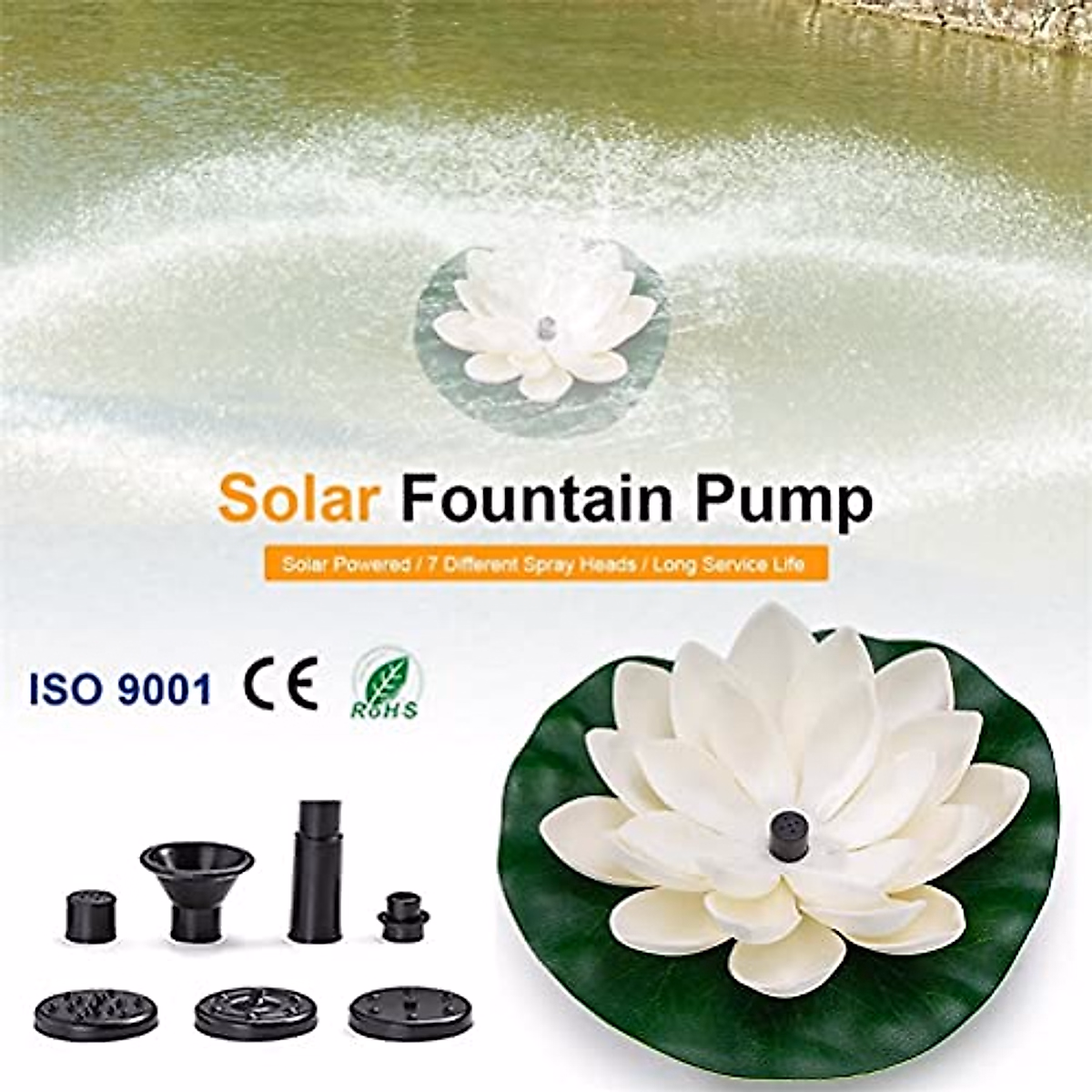 n/a Solar Fountain Pump for Garden Patio Watering for Bird Bath Micro Water Pump 7V Vibrator Motor Garden Decor Pressure Boost Pump