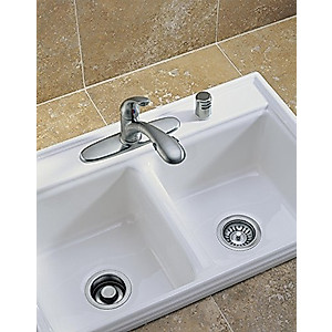 Delta Faucet 72010-AR Flange and Strainer Kitchen Sink, Arctic Stainless