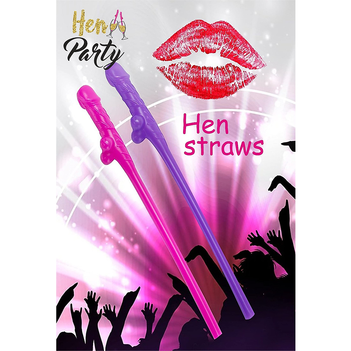 12 pcs Bachelorette Party Straws Hen Straws Naughty, Willy Pennis Straws, Straws For Naughty Bridal Shower Drinking Games, Crazy Straws Bride, Hen Party Favors, Funny Drinking Straws