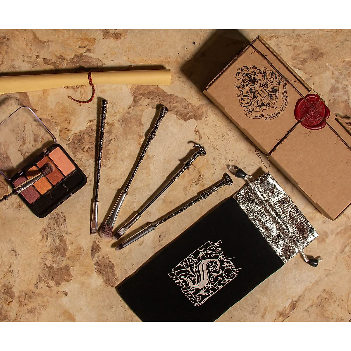 VKM BOONILO´OB Harry Inspired Makeup Brushes Set – Magical Wand Brush Collection for Women & Potter Fans