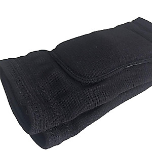 LUNA VOW 1 Pair Protective Knee Pads Non-slip Breathable Elastic Knee Sleeve Pad Protector for Volleyball Dance Basketball Baseball Wrestling Cycling Skiing (Black)