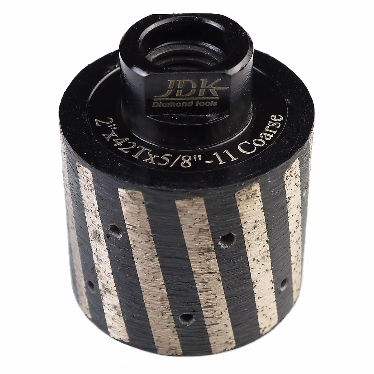 JDK 2 Inch Diamond Drum Wheel Resin Filled Zero Tolerance for Grinding Granite Marble Engineering Stones Concrete Sink Hole with 5/8’’-11 Thread (2 Inch,Resin Filled)