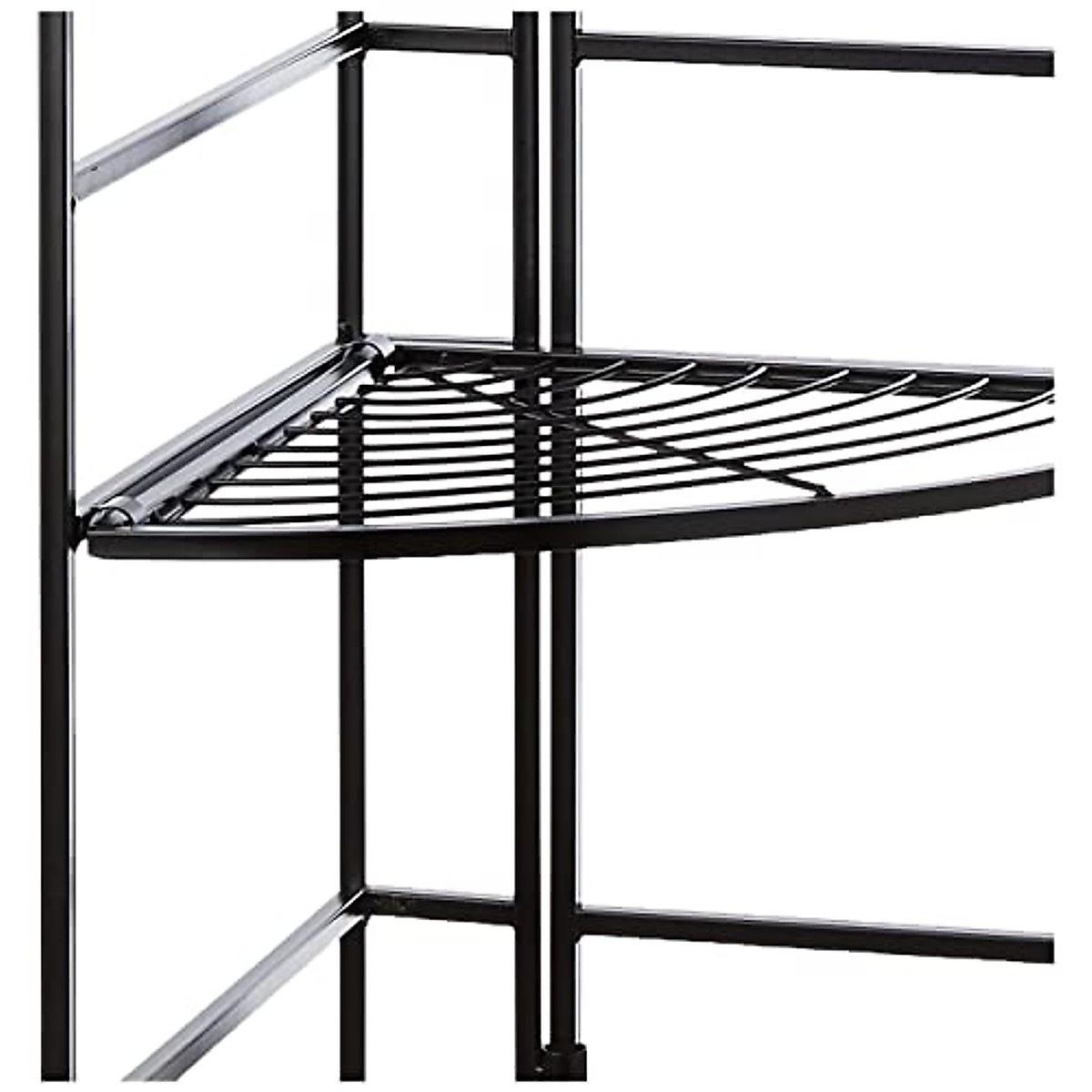 Convenience Concepts Xtra Storage 5 Tier Folding Metal Corner Shelf, Black