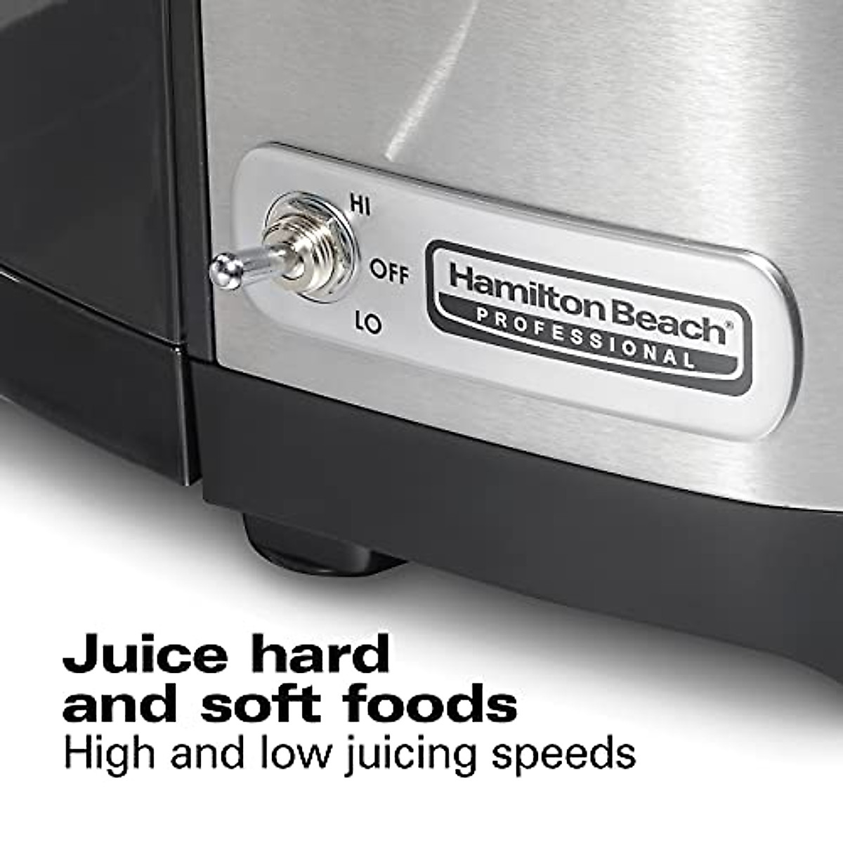 Hamilton Beach Professional Juicer Machine, Centrifugal Extractor, with 3.5” Super Chute for Whole Fruits and Vegetables, 1100 Watts Easy Sweep Cleaning Tool, Black (67906)