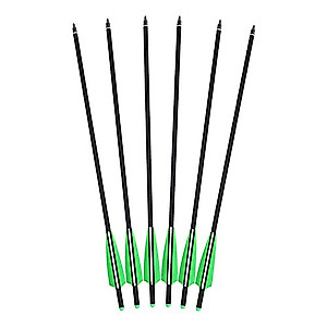 TOPARCHERY 12pcs 22 inch Crossbow Arrows, Hunting Arrows with Replacement Screw-in Point, Crossbow Bolts for Crossbow, Carbon Arrows for Archery ø 8.8 mm