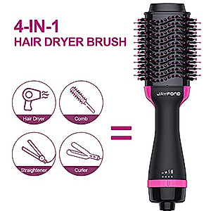 Hair Dryer Brush Blow Dryer Brush in One, Hair Dryer and Styler Volumizer Professional 4 in 1 Hot Air Brush, Negative Ion Anti-Frizz Blowout Hair Dryer Brush for Mothers Day Gifts for Mom