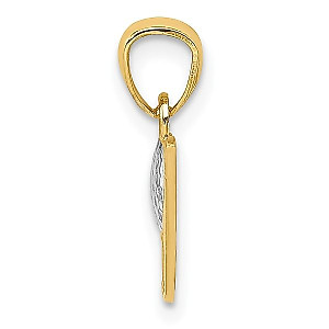 IceCarats 14K Yellow Gold Golf Necklace Charm Sports Pendant 16mm x 12mm Only