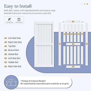 ROYMELO 36x84 Inch White Sliding Barn Door Slab and 6.6ft Hardware Kit Included, MDF Wood Panel Covered with Water-Proof Scratch-Proof PVC Surface, Easy to Clean, Simple DIY Assembly