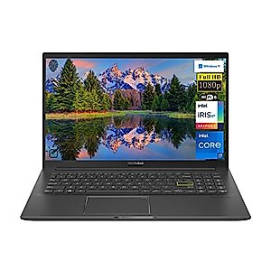 ASUS 2022 VivoBook 15 Laptop, 15.6" FHD OLED Display, Intel Core i7-1165G7, 40GB RAM, 2TB PCIe SSD, HDMI, WiFi 6, Backlit Keyboard, Fingerprint Reader, Windows 11 Home, Indie Black