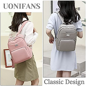 Oxford Cloth Backpack for Women Fashion Anti-Theft Waterproof Handbags Ladies Work Travel Shoulder Bucket Bags (Pink)