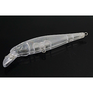 10PCS Unpainted Fishing Lures topwater Minnow Fishing Lure Blanks 11.8cm 10.98g Crankbait Artificial Hard Bait Carp Pike Bass Wobblers Deep Diving Fishing jerkbait 25# Free Eye