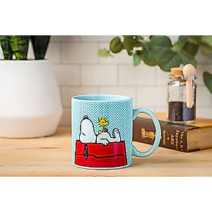 Silver Buffalo Peanuts Snoopy and Woodstock House Jumbo Ceramic Coffee Mug, 20 Ounce