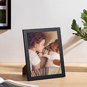 eletecpro 8x10 Collage Picture Frame with 1 Mat Display 2Pcs 4x6 Double Photos or 1Pc 8x10 Picture without Mat Picture Frames Collage Wall Decor Wall & Tabletop Photo Frame with Stand