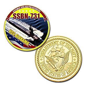 U.S Navy USS ALABAMA SSBN-731 GP printed Challenge coin