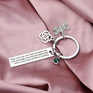Outlanden Theme Gift Sing Me a Song of a Lass That is Gone Lyrics Dragonfly Keychain Claire Jamie Fraser Lover Gift for Outlander Fans Inspired Jewelry (Keychain)