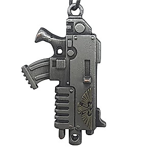 ABYSTYLE Warhammer 40K Bolter Rifle 3D Metal Keychain 2" x 1.2" x .5" Accessories Tabletop Board Game Videogame Gift (Bolster 3D)